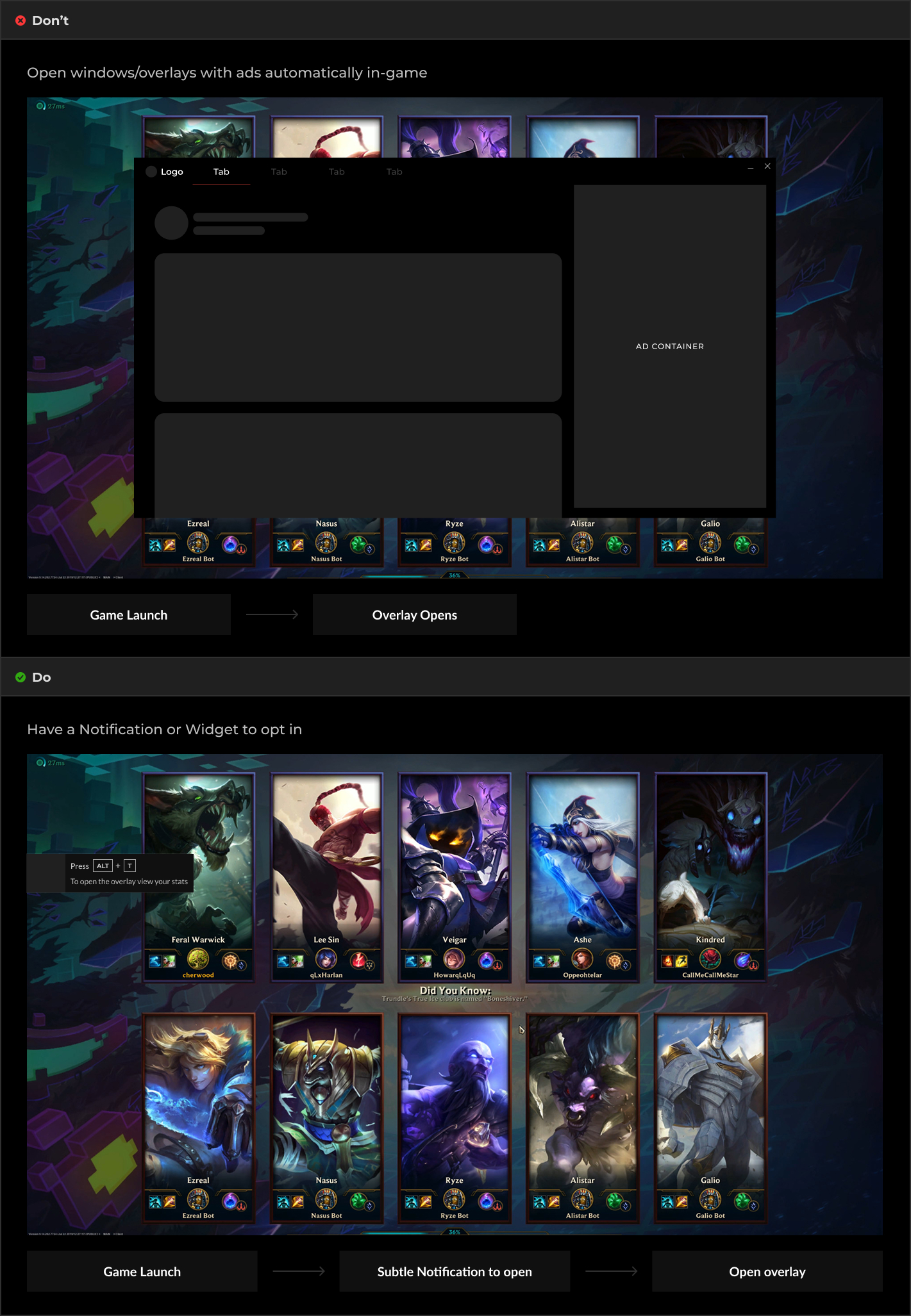 Riot in-game Ads Rules | Overwolf Developers